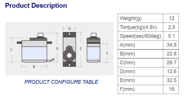 SG92R Digital servo | Rotorama